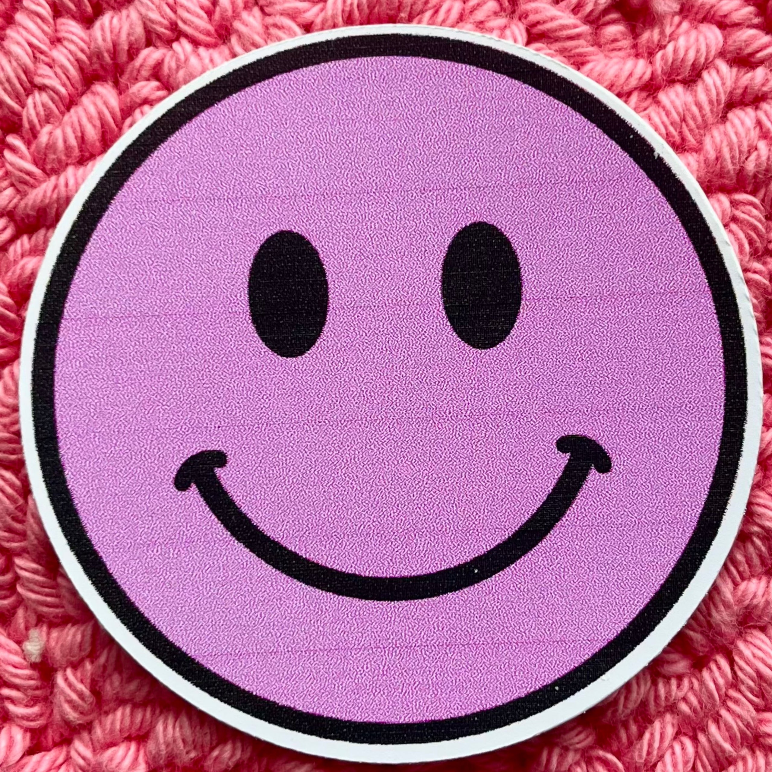 Smiley Face Purple Sticker | The Darling Shop